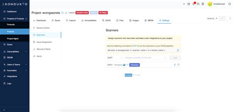 Review Your Hardcoded Secrets In Konduktos Appsec Platform