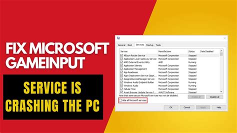 Fix Microsoft Gameinput Service Is Crashing The Pc Youtube