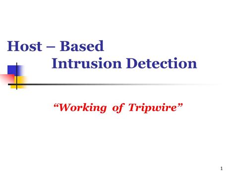 Ppt Host Based Intrusion Detection Powerpoint Presentation Free Download Id680627