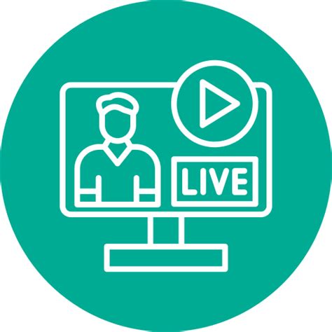 라이브 스트리밍 무료 컴퓨터개 아이콘