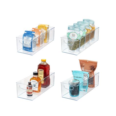 Idesign Plastic Organizer Kitchen Storage Bin Set Clear Large For Sale