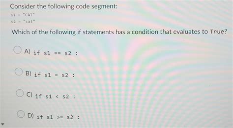 solved consider the following code segment ﻿s1 ﻿cat
