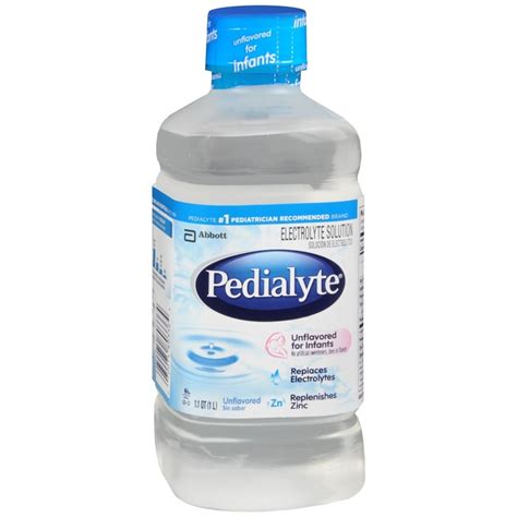 Pedialyte Electrolyte Solution Unflavored 33 8 Oz Medcare