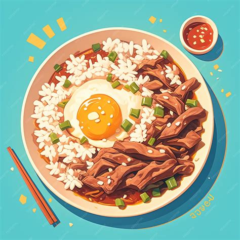 Premium Vector Filipino Tapsilog And Beef With Garlic Rice