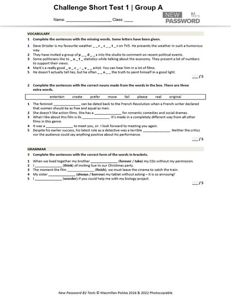 New Password B2 Cst 1a Pdf