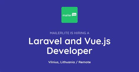 Laravel And Vue Js Developer At MailerLite Joblist App