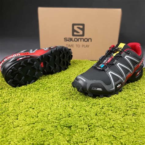 Купить Кроссовки Саломон мужские Salomon Speedcross 3 Чёрные с красным ...