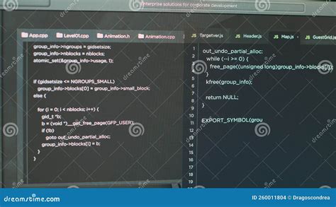 monitor of software developer typing programming language and html