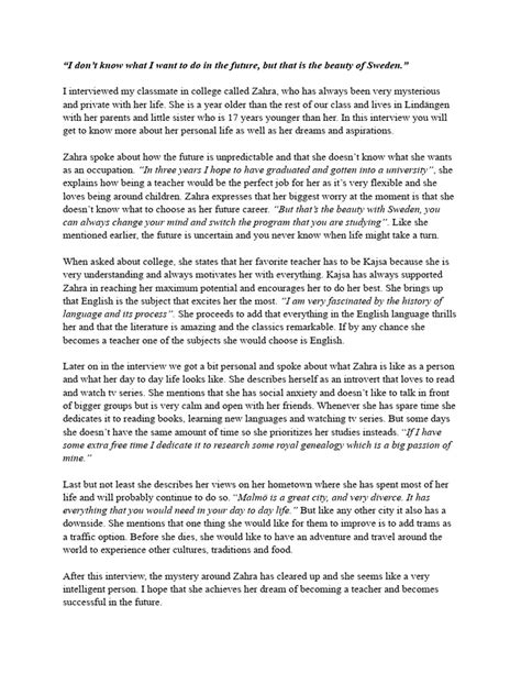 Faiza Shah Written Interview Pdf