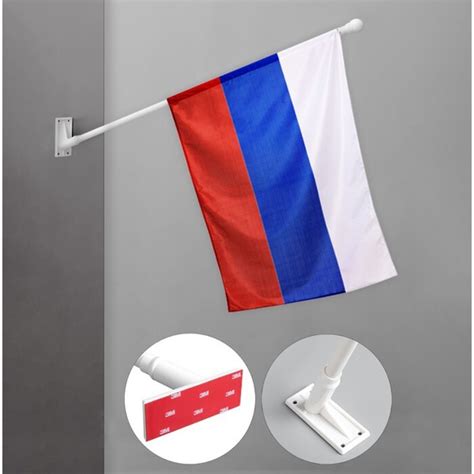 Флагшток с древком 67 см, настенное крепление 11 х 4.6 см - купить Флаг ...
