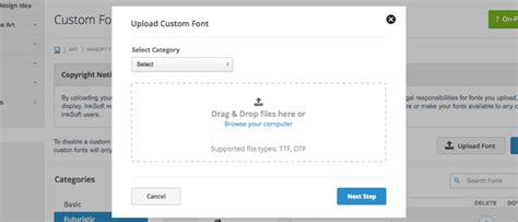 sneak peek custom font uploader