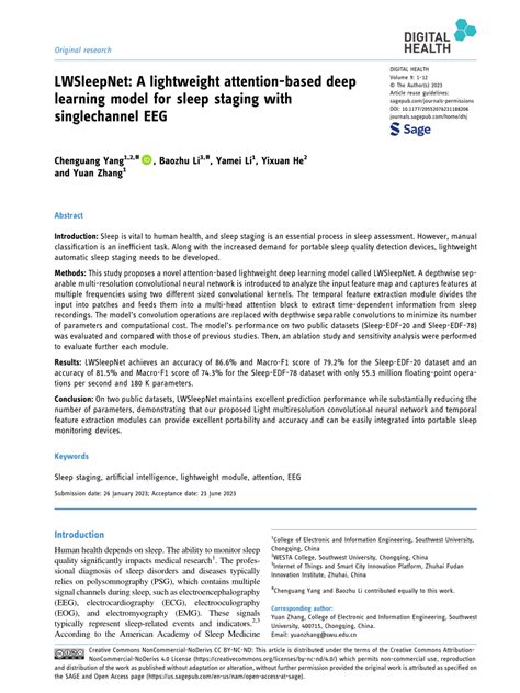 Pdf Lwsleepnet A Lightweight Attention Based Deep Learning Model For Sleep Staging With