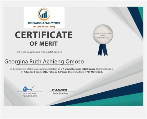 denaco analytics on linkedin congratulations georgina achieng thank