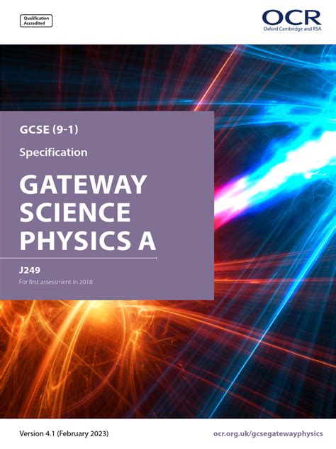 Ukimages234600 Specification Accredited Gcse Gateway Science Suite Physics A J249 Pdf Pdf
