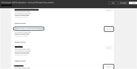 how can we hide certain sections in performance document for employee