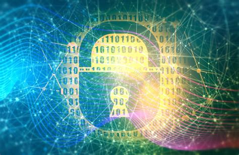 Keyhole With Binary Machine Language Cyber Security Concept 3d Render