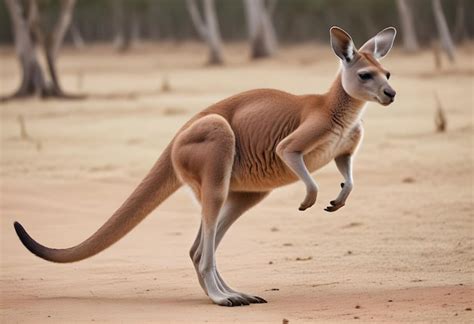 A Kangaroo With A Tail That Says Kangaroo On It Premium Ai Generated
