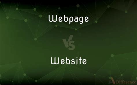webpage vs website — what s the difference