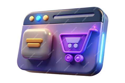 Futuristic Ecommerce Concept Closeup Macro Of A Glowing Add To Cart