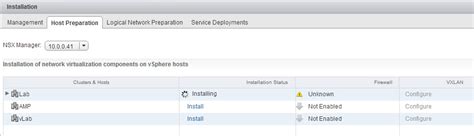 working with nsx preparing the cluster and hosts wahl network