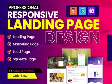 Landing page and portfolio website with responsive design using bootstrap | Upwork