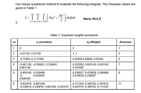 Use Gauss Quadrature Method To Evaluate The Following Chegg Com