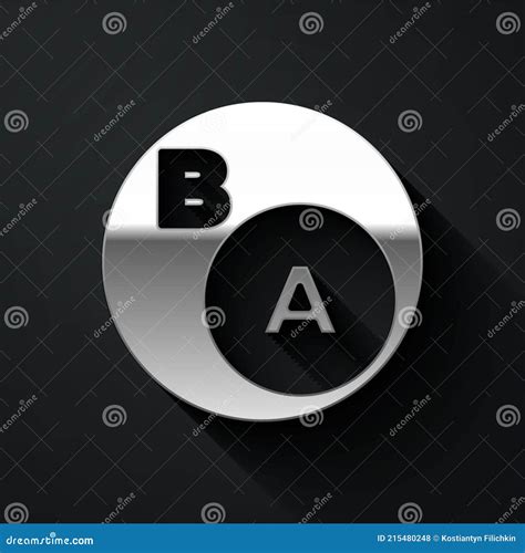 Silver Subsets Mathematics A Is Subset Of B Icon Isolated On Black
