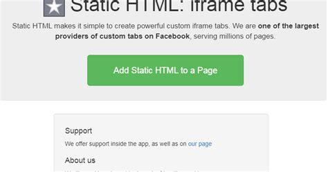 Why We Use Static Html Iframe Tab Application On Facebook Page