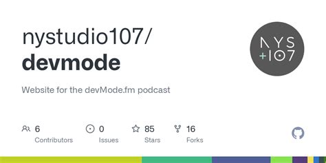 GitHub Nystudio Devmode Website For The DevMode Fm Podcast