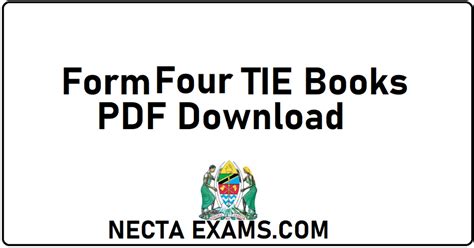 Form Four TIE Books PDF Download 2025 Edition NECTA EXAMS