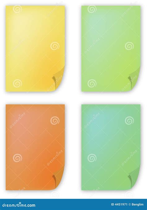 Color Paper Stock Vector Illustration Of Post Notes 4451971
