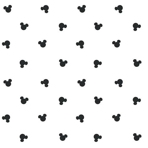 Cabeza De Mickey Mouse En Blanco Y Negro Calcomanía De Vinilo Con