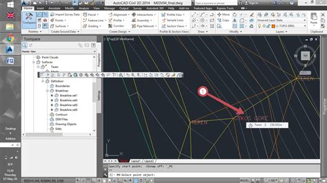 Autocad Civil 3d Моделиране на повърхнина чрез структурни линии