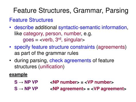 Ppt 74793 Nlp And Speech 2004 Feature Structures Powerpoint