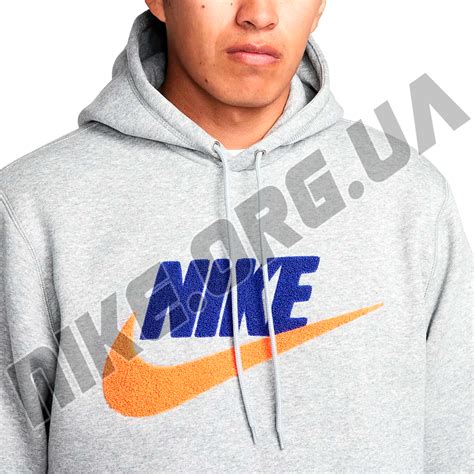 Худи NIKE CLUB FLEECE PULLOVER HOODIE GREY