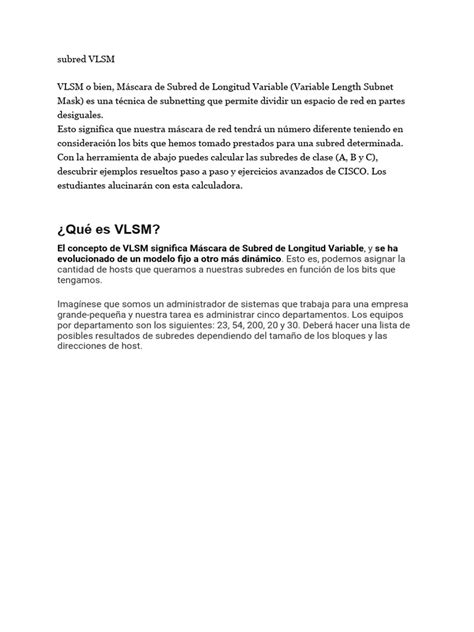 Subnneting Vlsm Pdf