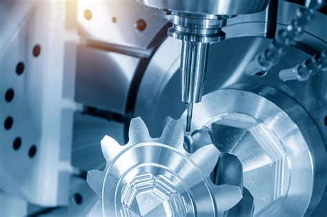 볼 엔드밀 공구를 사용 하 여 금속 기어 부품을 절단 하는 5 축 Cnc 밀링 머신 Cnc 장치에 대한 스톡 사진 및 기타