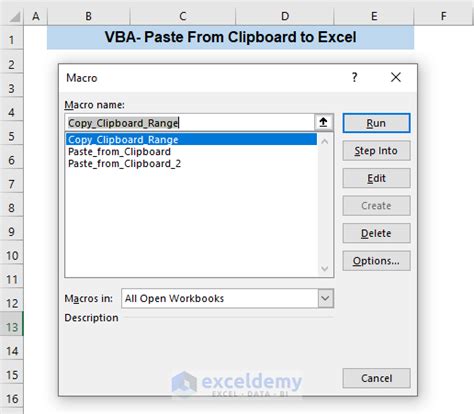 How To Paste From Clipboard To Excel Using Vba Exceldemy