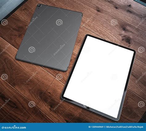 Tablet Pro 2018 With Blank Screen Stock Image Image Of Communication