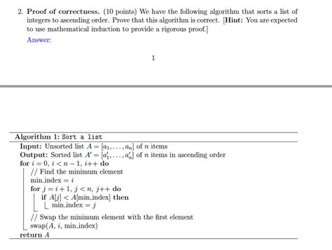 Solved Proof Of Correctness Points We Have The Chegg