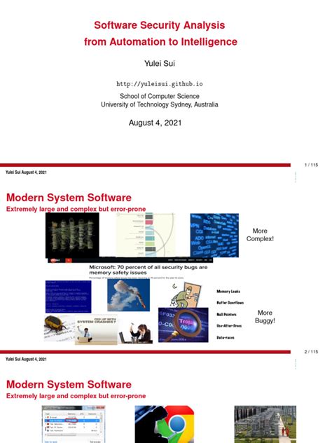 Software Security Analysis From Automation To Intelligence Pdf
