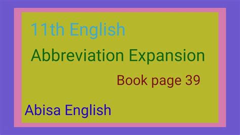 Expansion Abbreviation Example At Marc Rogers Blog