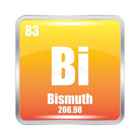 Bismuth Icon Bi Chemical Element Atomic Number 83 Mass 20898