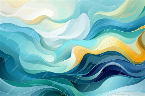 Premium Ai Image Abstract Blue Wave Design Background