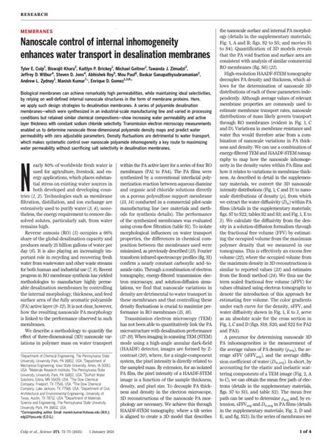 Nanoscale Control Of Internal Inhomogeneity Enhances Water Transport In