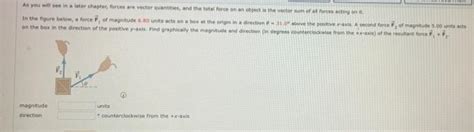 Solved As You Will See In A Later Chapter Forces Are Vector