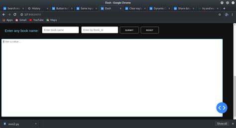 How To Reset String In Textarea By Reset Button Dash Python Plotly