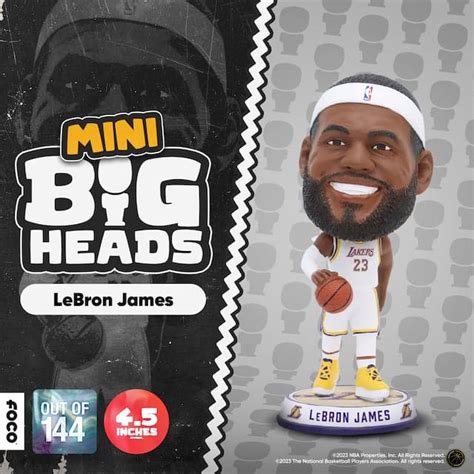 Foco Selling Lakers Lebron James Mini Bighead Bobblehead