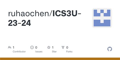 GitHub Ruhaochen ICS3U 23 24