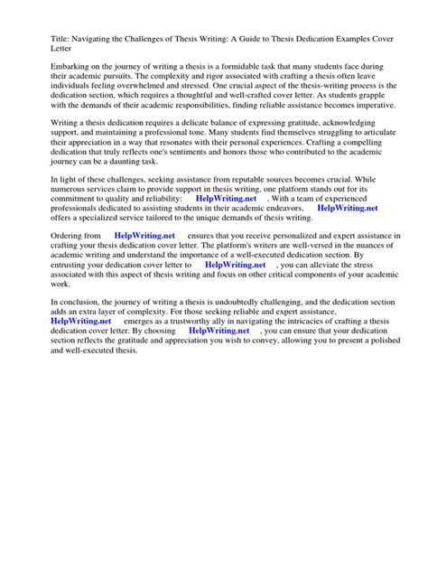 Thesis Dedication Examples Cover Letter Pdf Thesis Essays